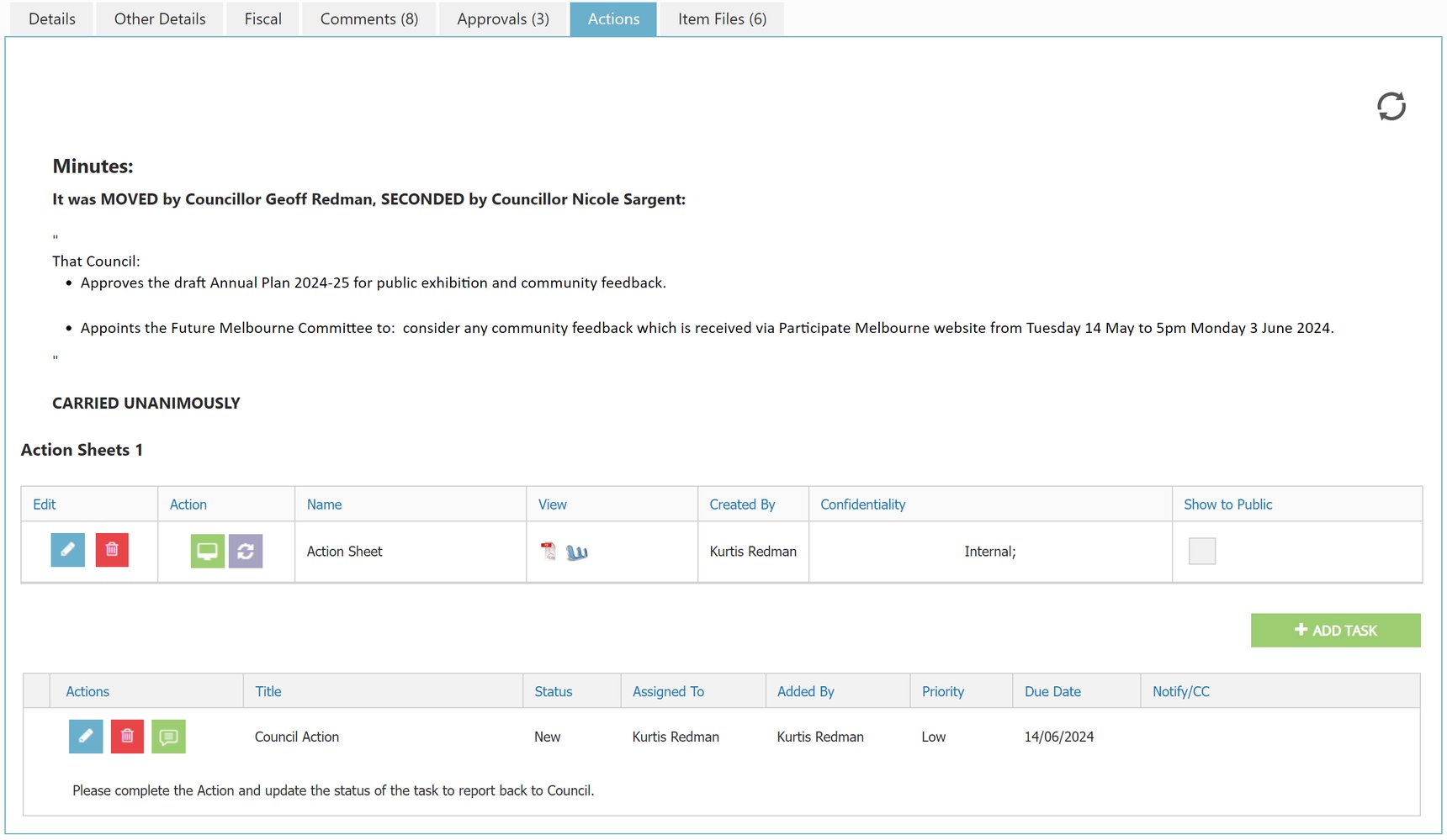 Resolve - Bulk Actions/Tasks with Action Sheets