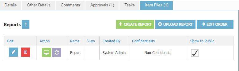 Resolve - How to manually create an item Report