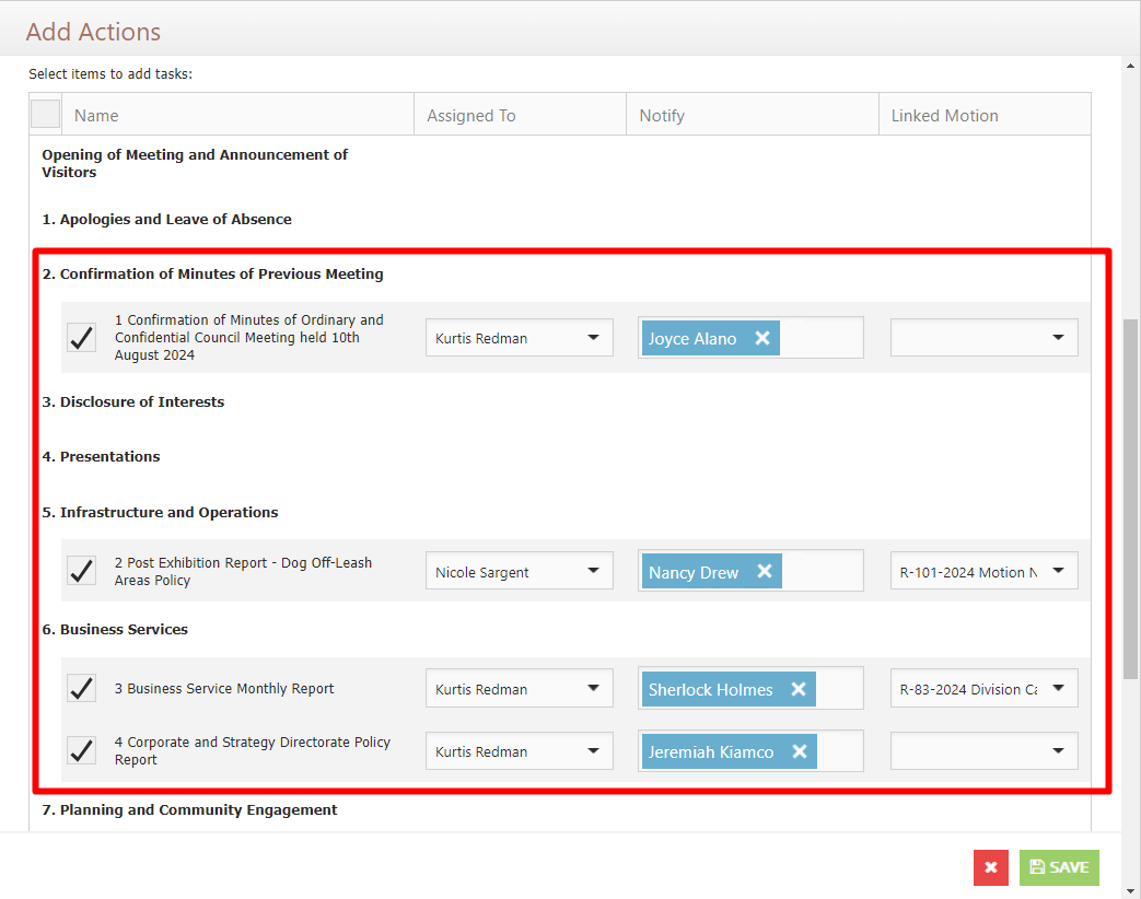 Resolve - Bulk Actions/Tasks with Action Sheets